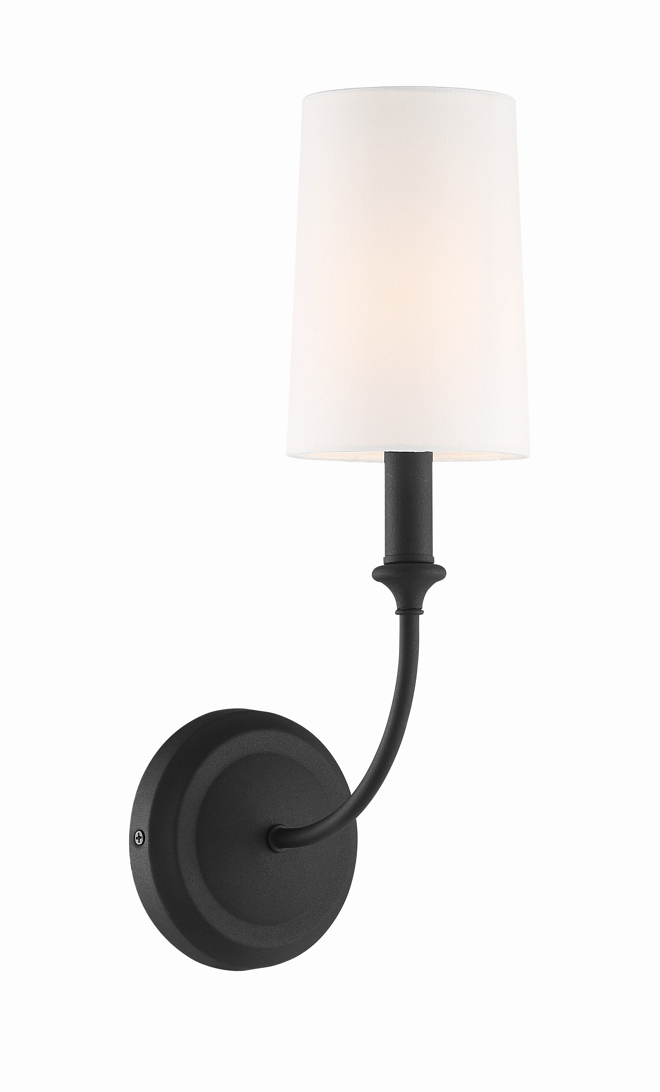 Crystorama Libby Langdon For Crystorama Sylvan 1 Light Black Forged Sconce in , 1 Light | Perigold