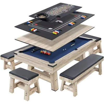 ROWREW 84.4'' L 5 Game Multi Game Table | Wayfair
