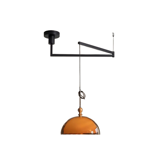 Dakota Fields 13.78" Round Swing-Arm Vintage Pendant Light | Wayfair
