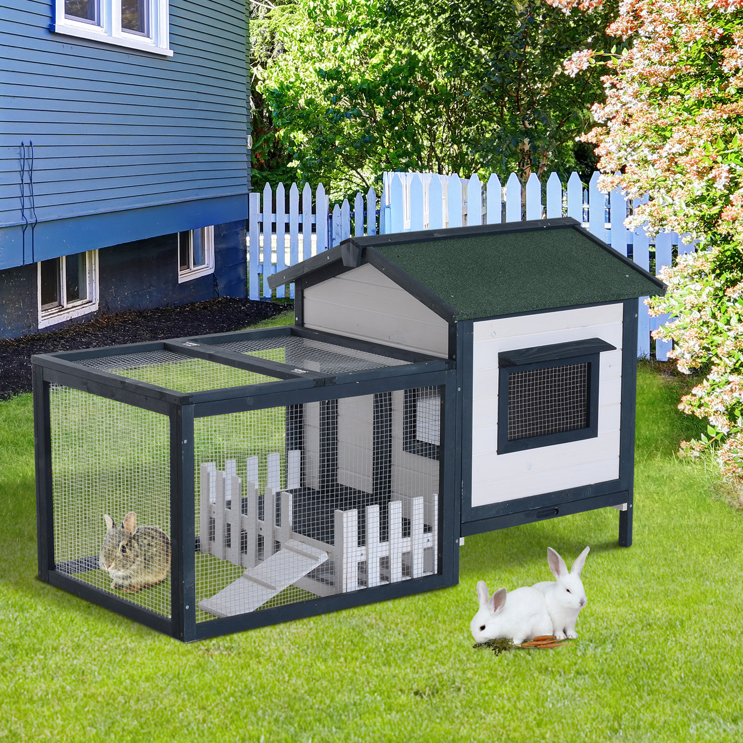 Aosom Pawhut Weather Resistant Rabbit Hutch - Wayfair Canada
