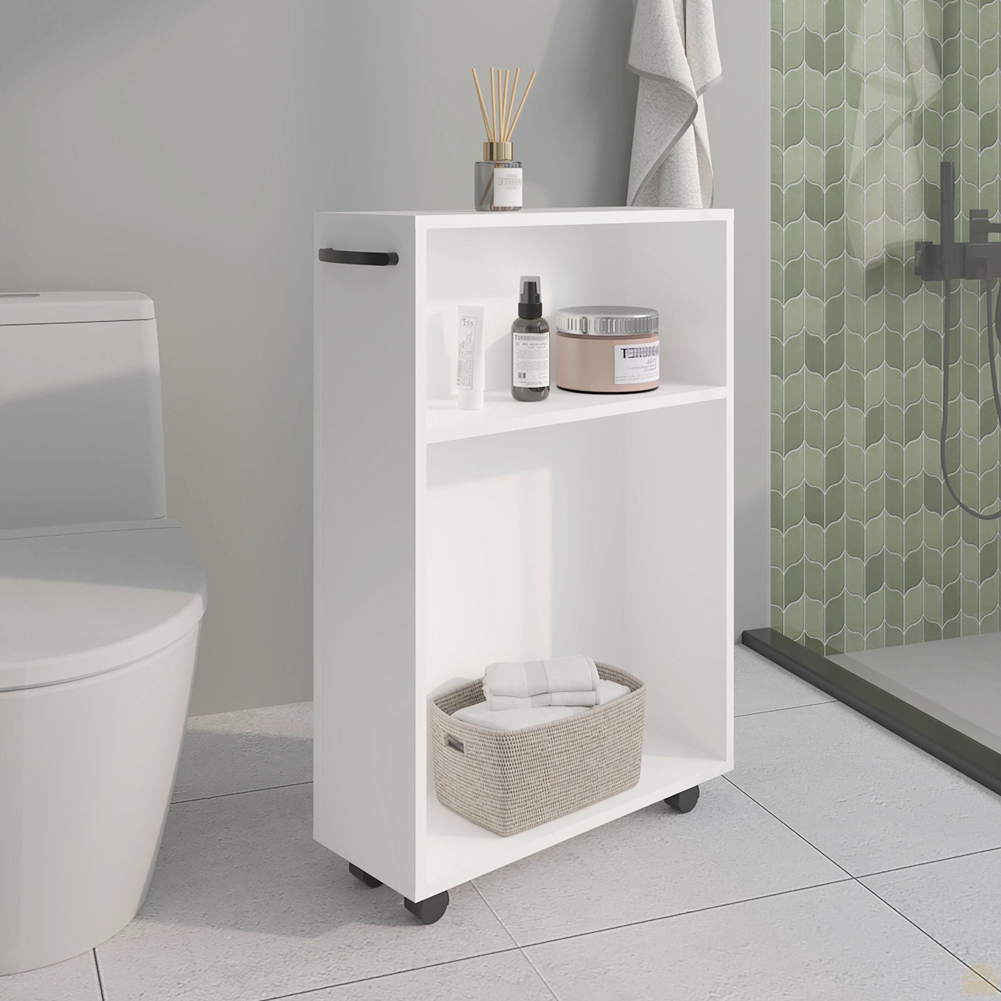 Red Barrel Studio® Storage Cart 32.2" H, 2 Shelves, 4 Wheels | Wayfair