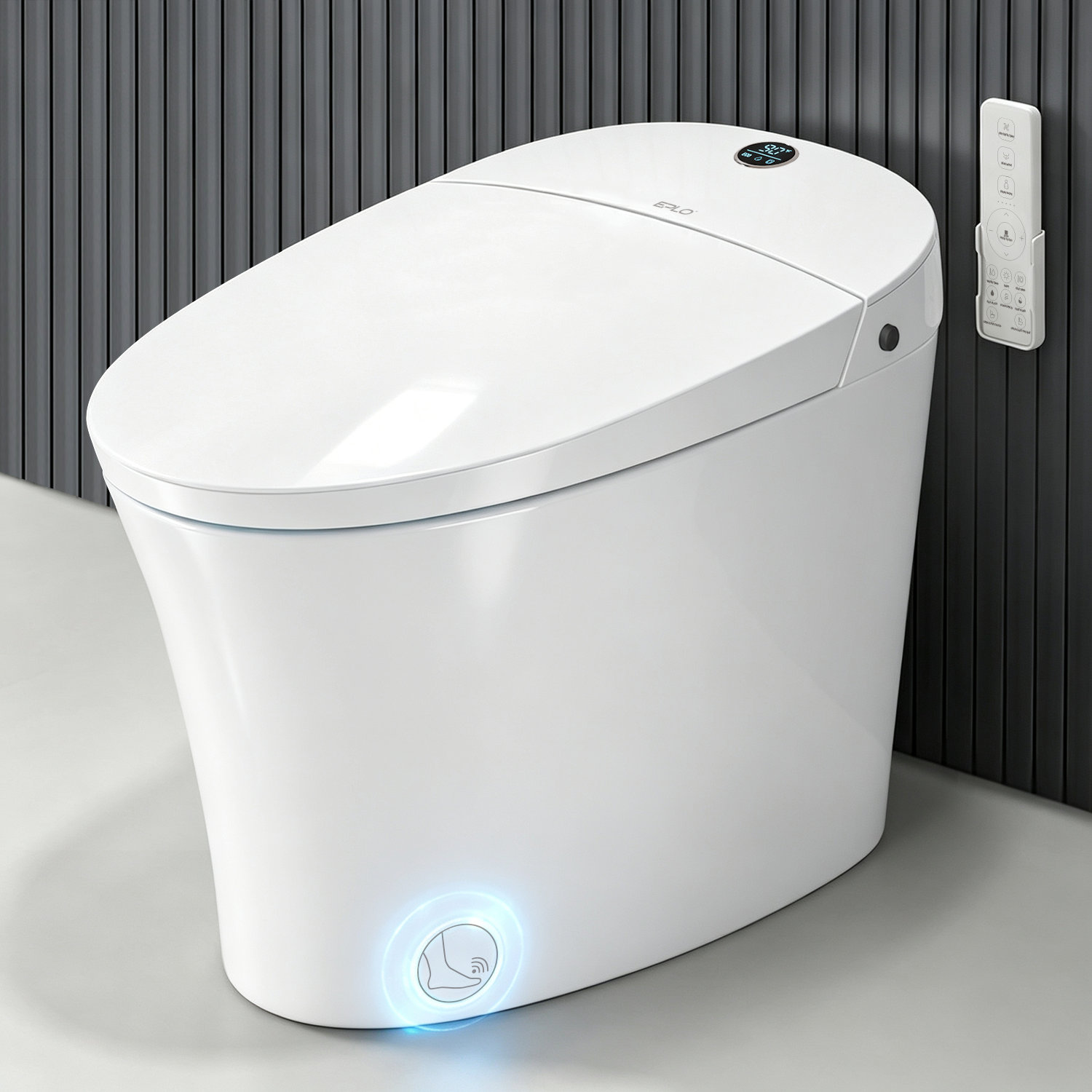 EPLO Smart Bidet Toilet Built in Tank, Dual-Flush Elongated Toilet ...