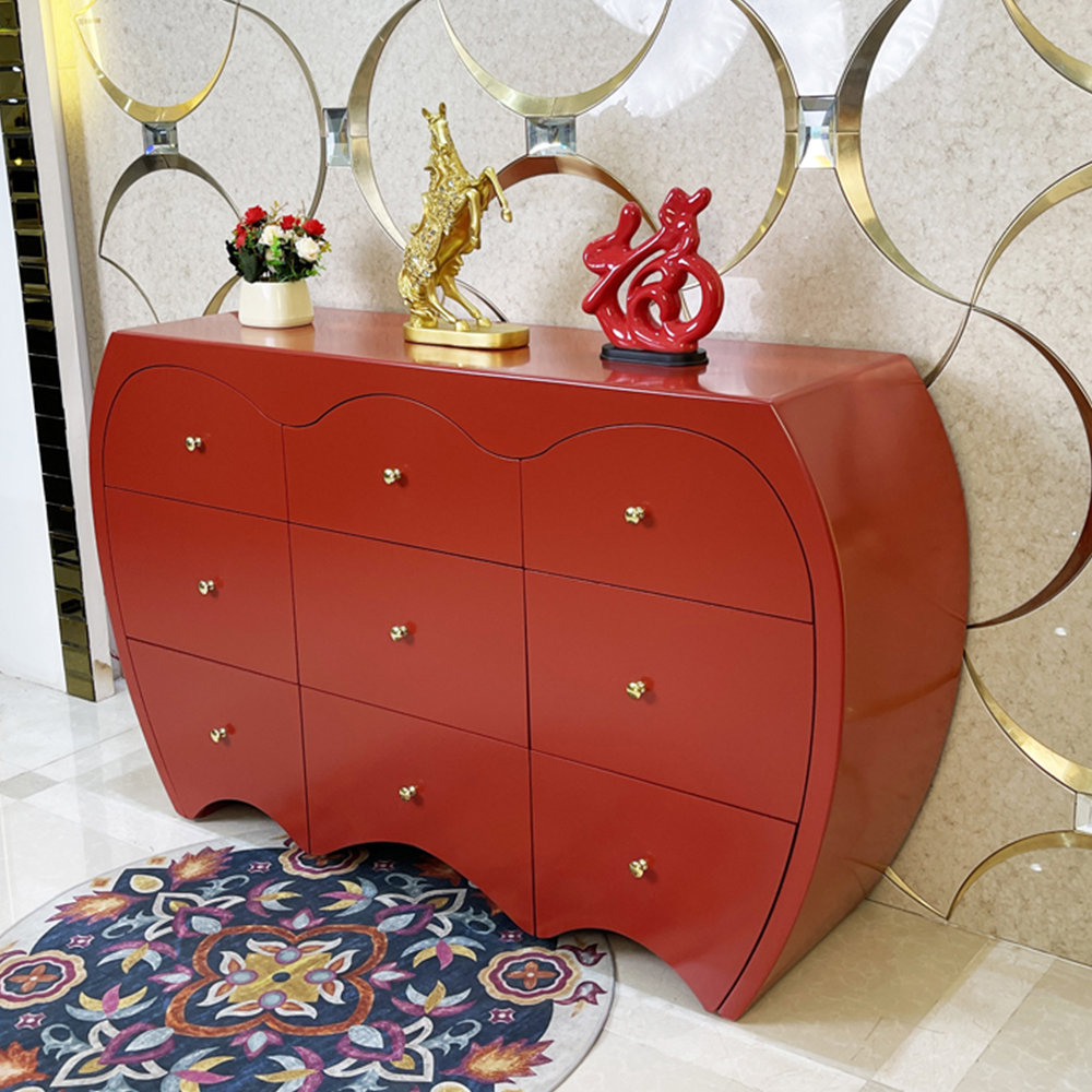 Dream cabinet Light luxury solid wood nine bucket apple cabinet | Wayfair