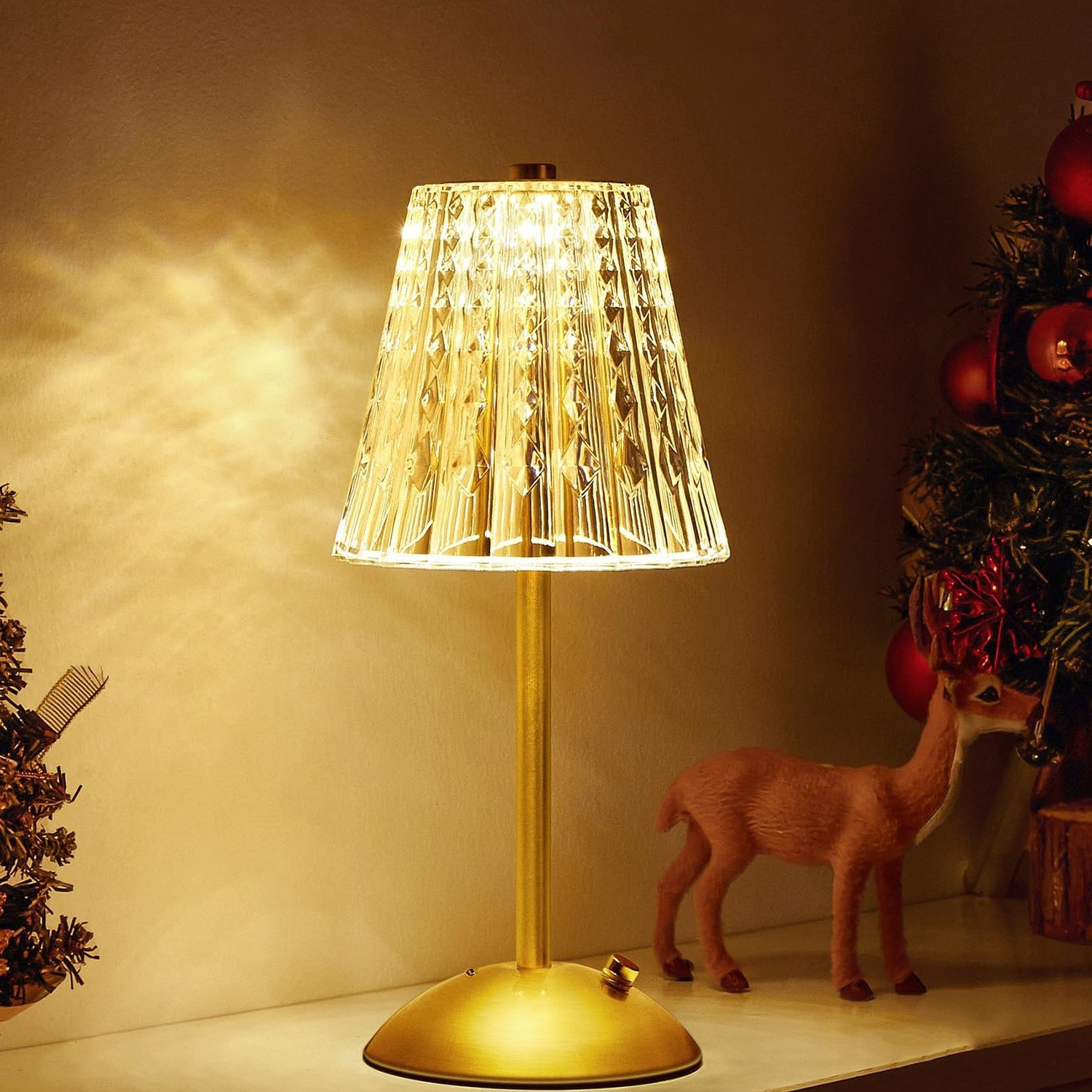 Mercer41 Cordless Crystal Lamp, 2000mAh Rechargeable Table Lamp ...