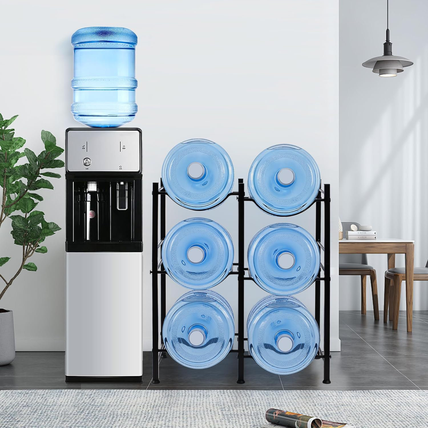 Rebrilliant 5 Gallon Water Jug Holder, 3 Tier Water Jug Rack, Water Jug ...