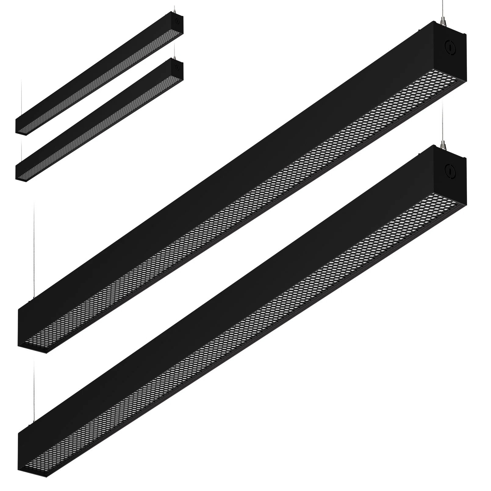 LEDVANS 4FT 40W 3CCT Dimmable Anti-Glare Honeycomb Linear Light, 3000K ...