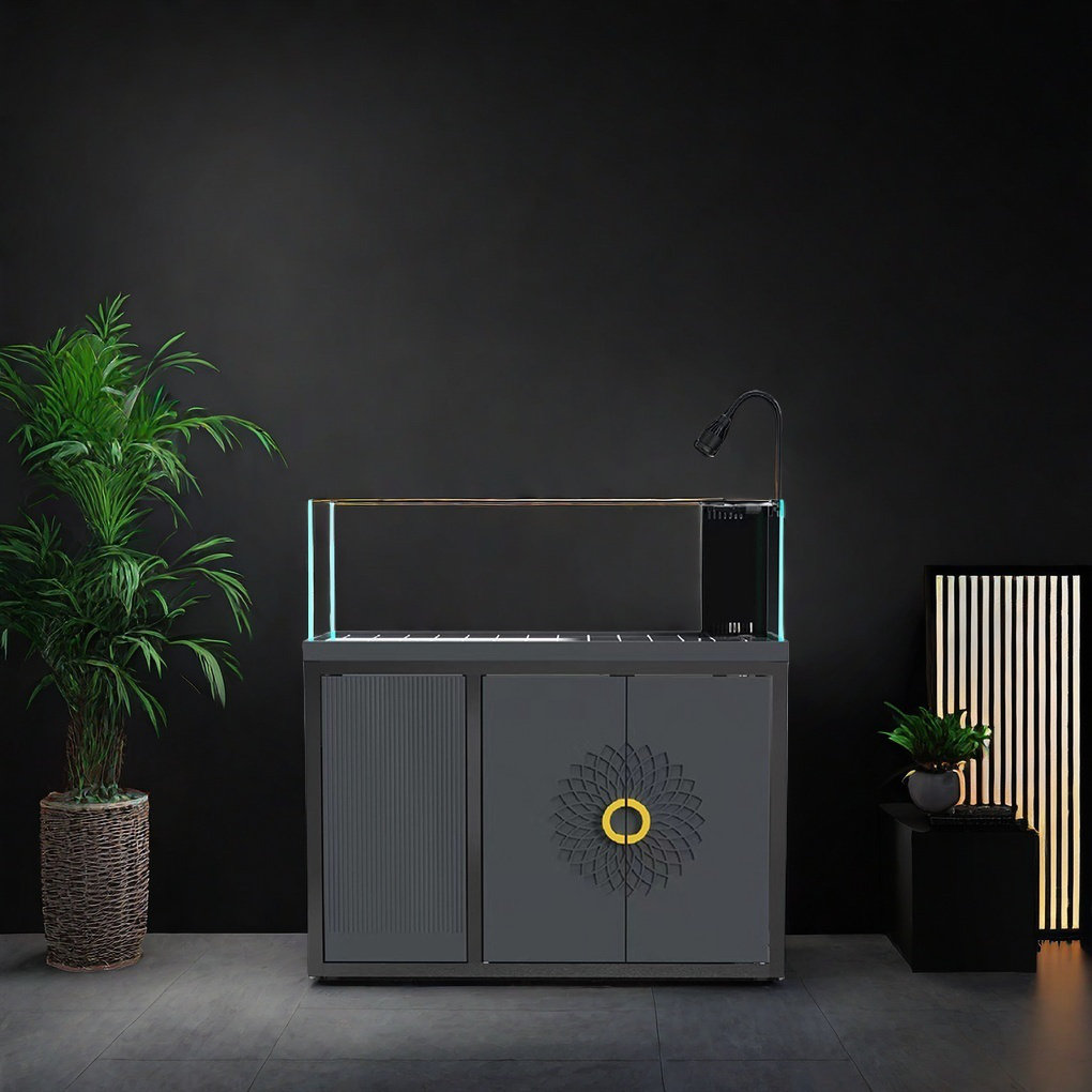 Lingxis Modern Dark Grey Rectangular Eco Aquarium Tank - Wayfair Canada