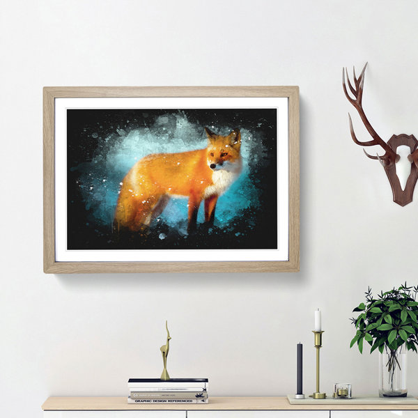 East Urban Home The Red Fox - Picture Frame Graphic Art Print | Wayfair ...