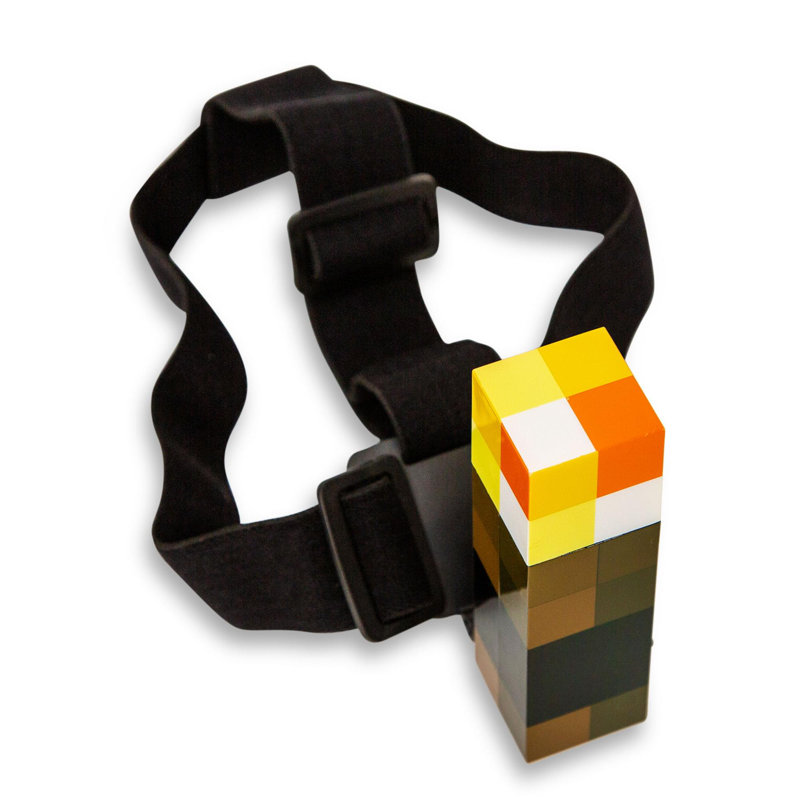 Ukonic Minecraft Torch Headlamp Light with Adjustable Headband Figurine ...