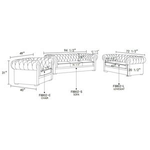 Red Barrel Studio® Ordis 3 - Piece Leather Living Room Set | Wayfair