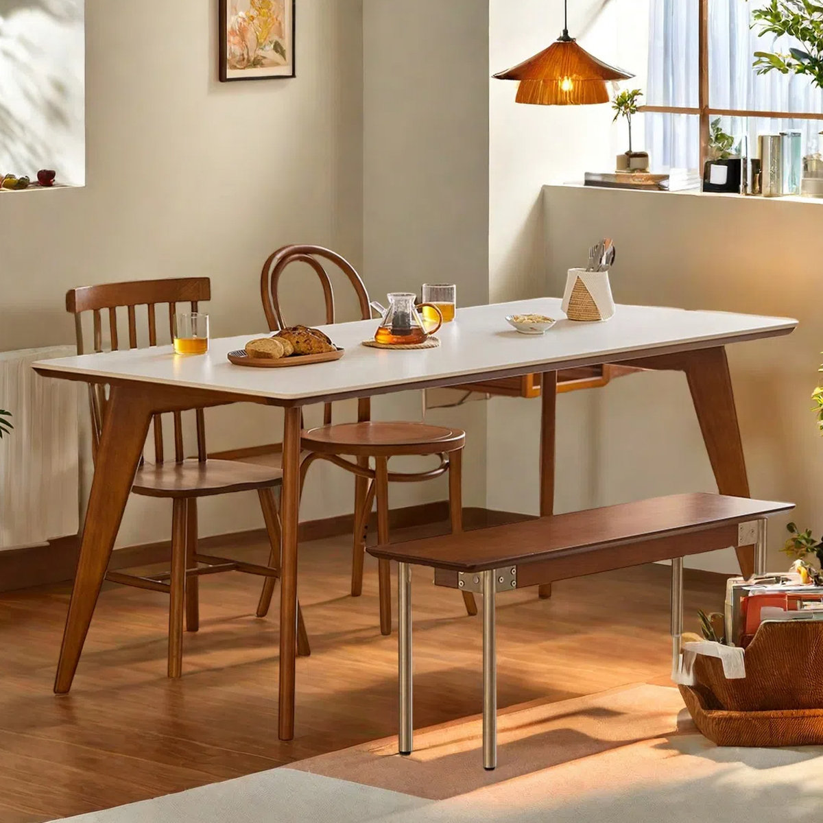Corrigan Studio® Rectangular minimalist dining table | Wayfair