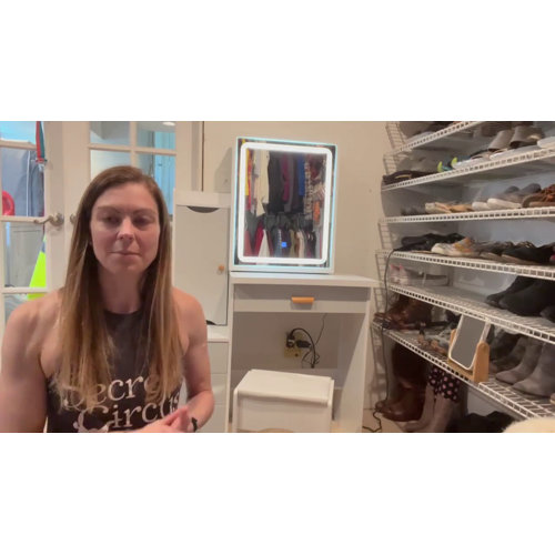 Latitude Run® Vinush Vanity Set with Stool and Mirror & Reviews ...