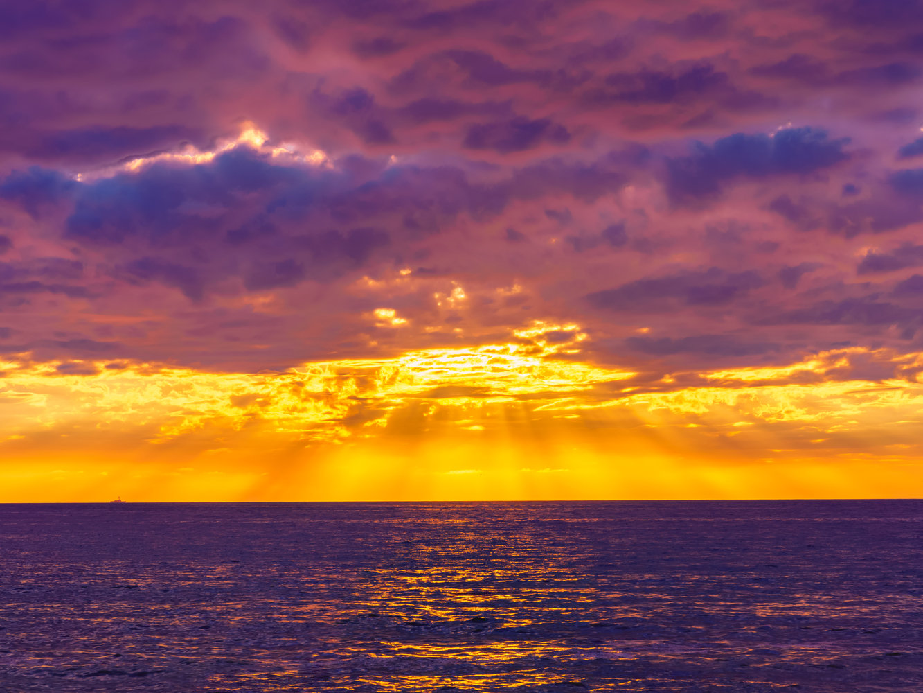 Made & Curated Golden Sunset with Clouds in Ocean Beach, San Diego by ...