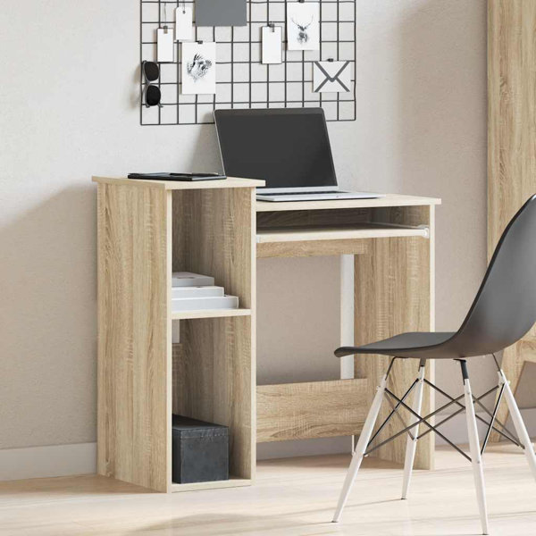 Latitude Run Desk With Shelves Black 84X40x78 Cm Engineered Wood ...