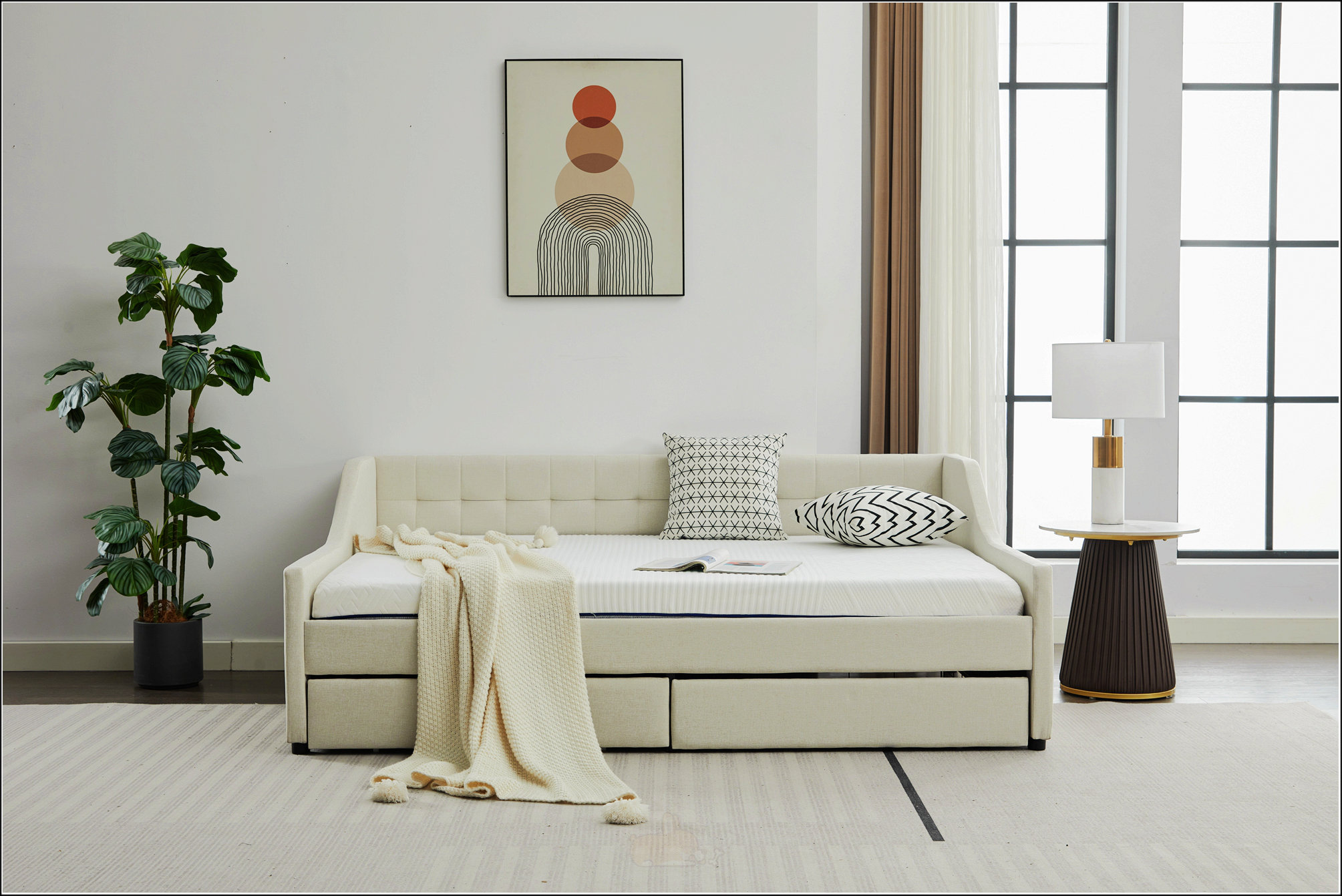 Harriet Bee Sofa Bed With Drawers - Wayfair Canada