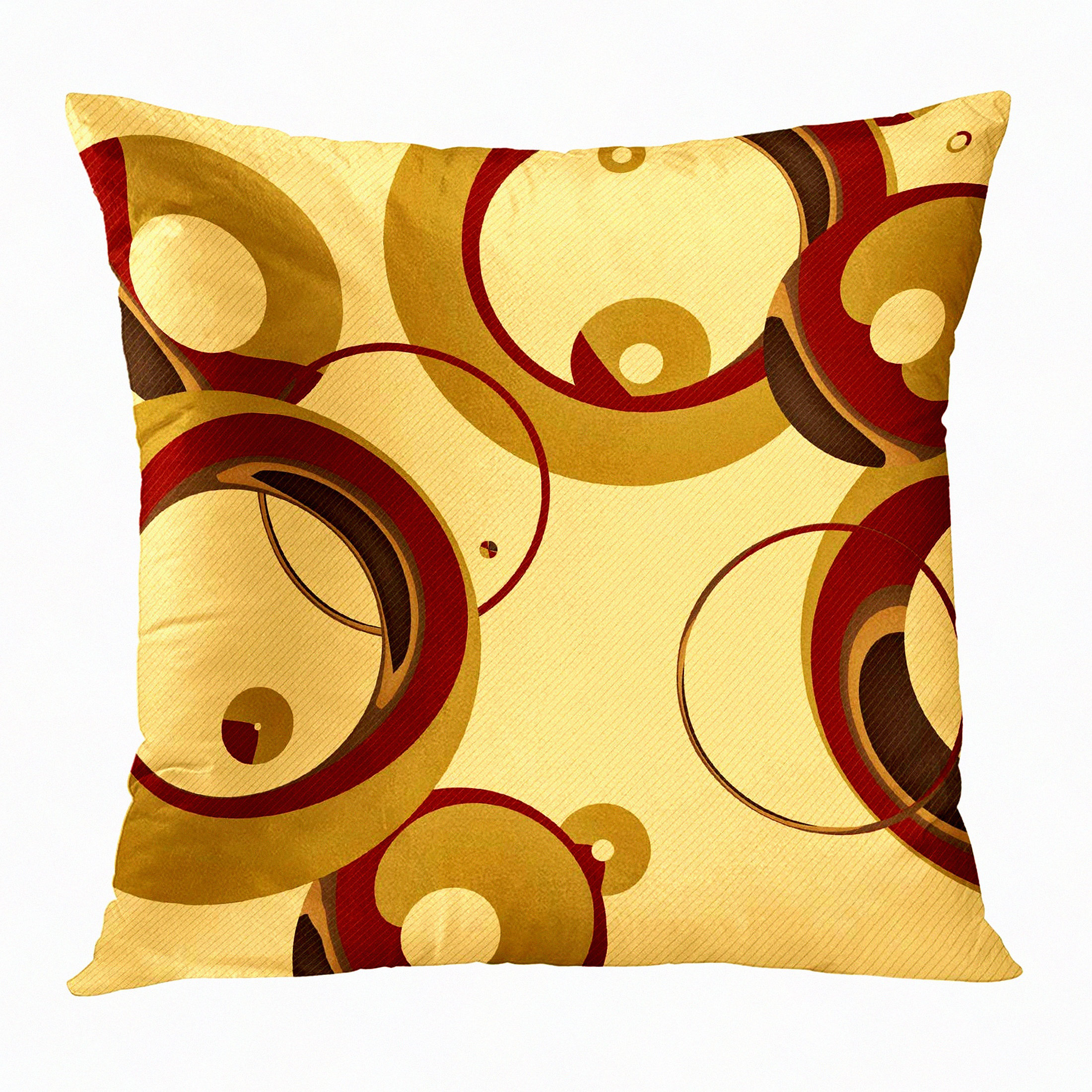 BRBCA Bubble Burst Decorative Pillow Cover - Circle Design - Modern Tan ...