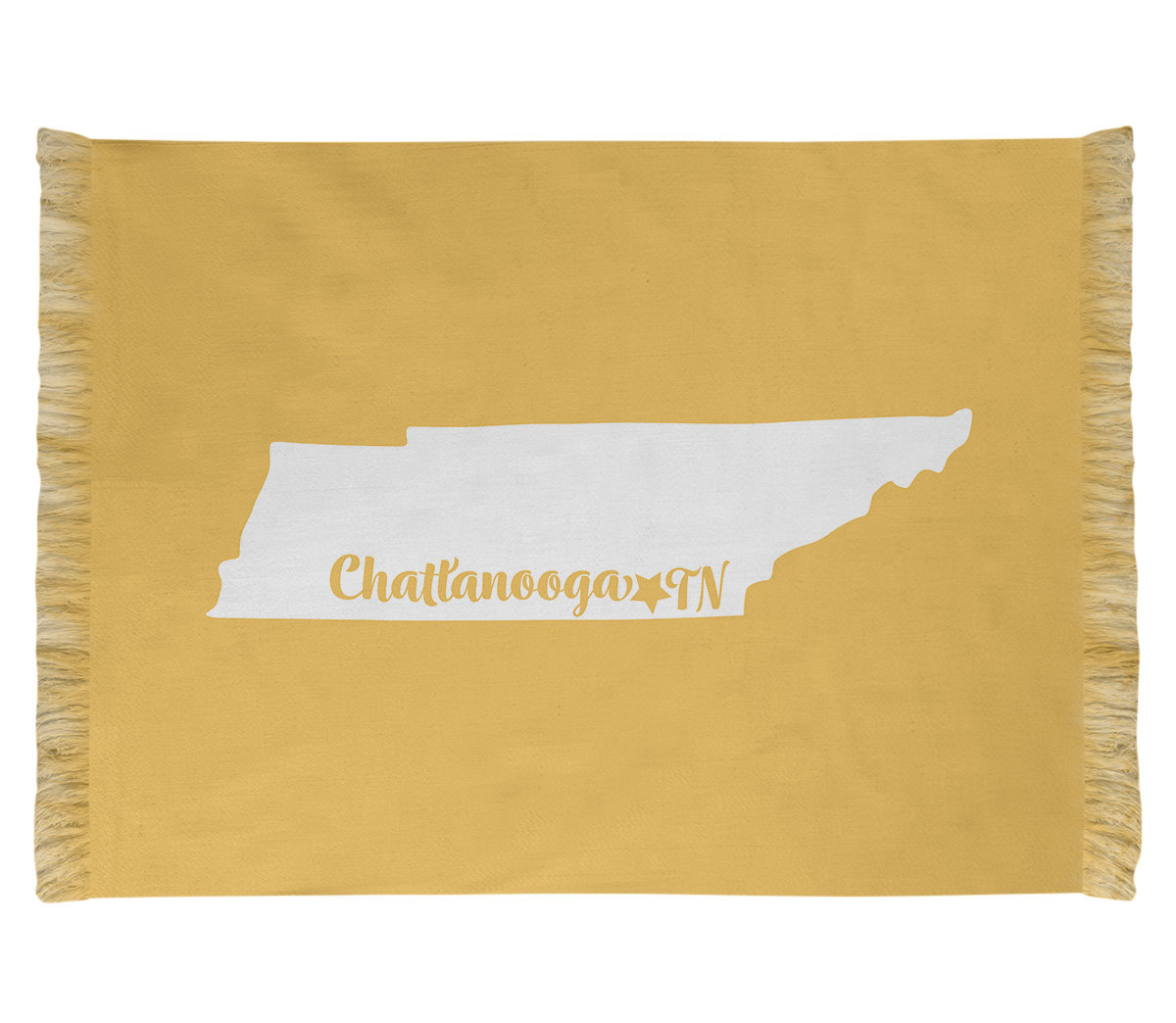 East Urban Home Chattanooga Tennessee Yellow Area Rug | Wayfair