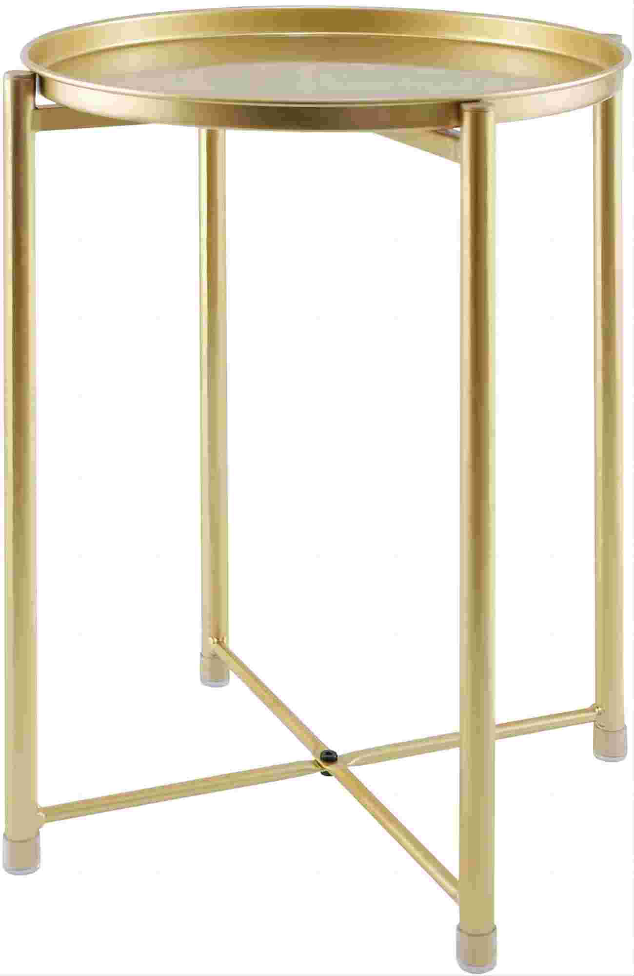 Mercer41 Round Side Table ,metal, 16.4x16.4x20 Gold - Wayfair Canada