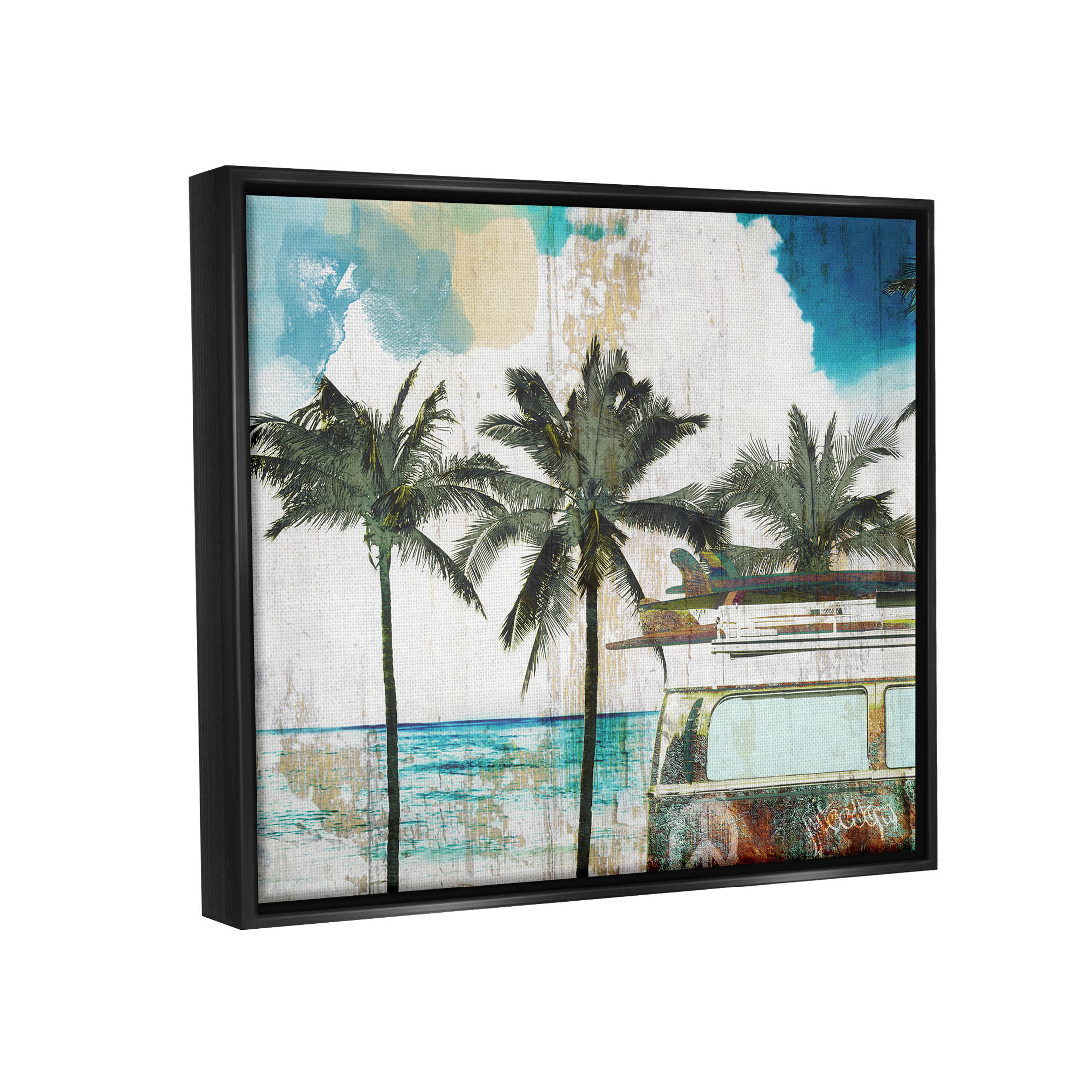 Dovecove Rustic Vacation Palm Trees by Sophie 6 - Painting on Canvas ...