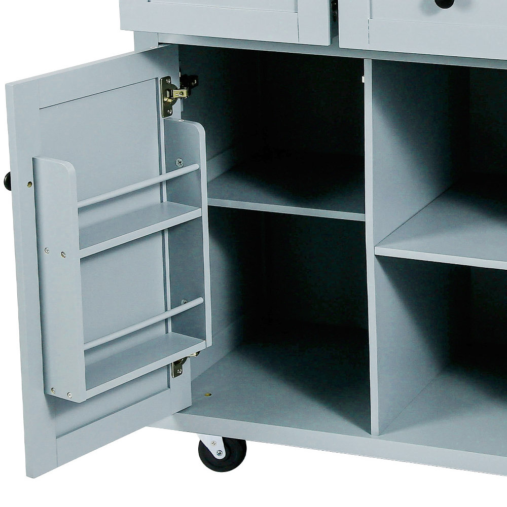 Red Barrel Studio Modern style removable kitchen island with wooden ...