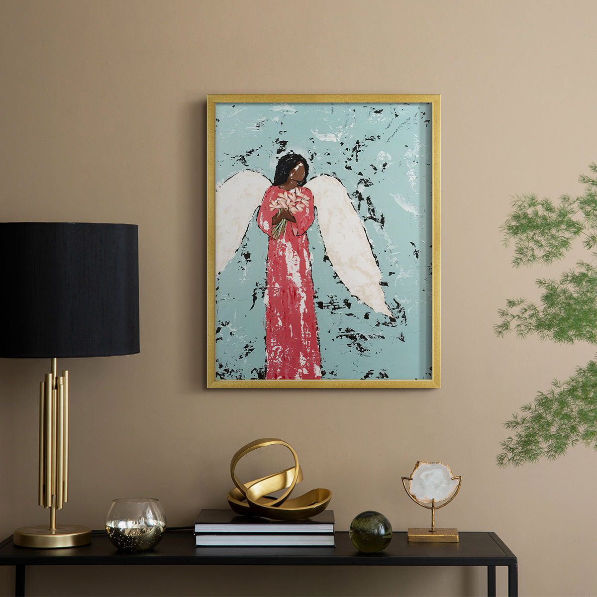 Charlton Home® EarthlyAngelI Framed Print - Solid Wood | Wayfair