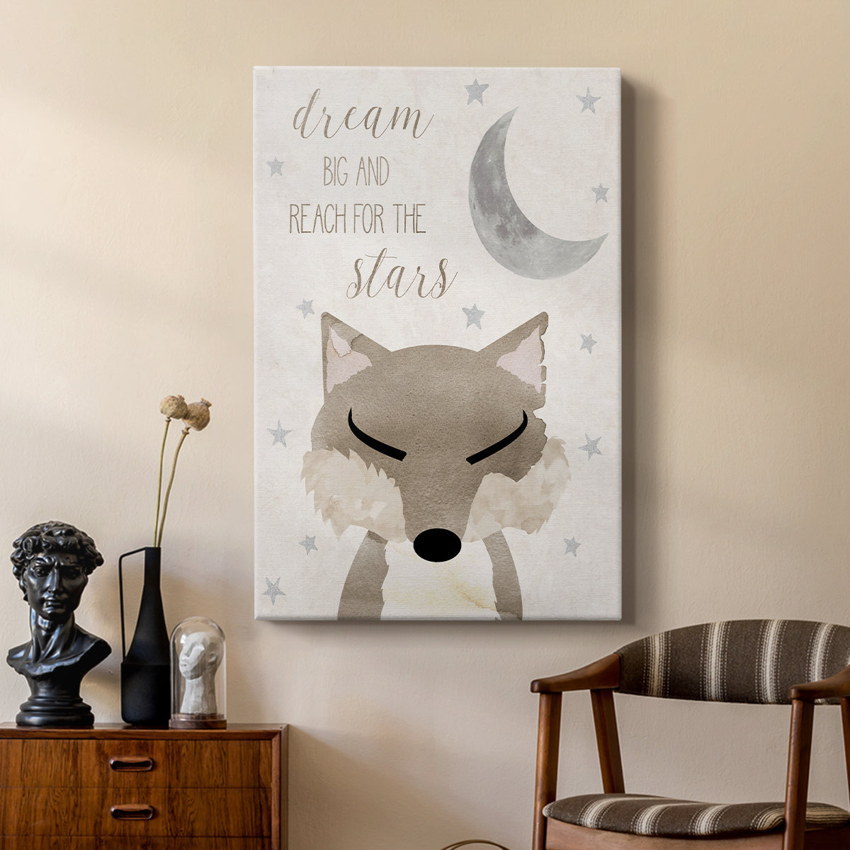 Ophelia & Co. Goodnight Fox -Custom Wrapped Gallery Cavas | Wayfair
