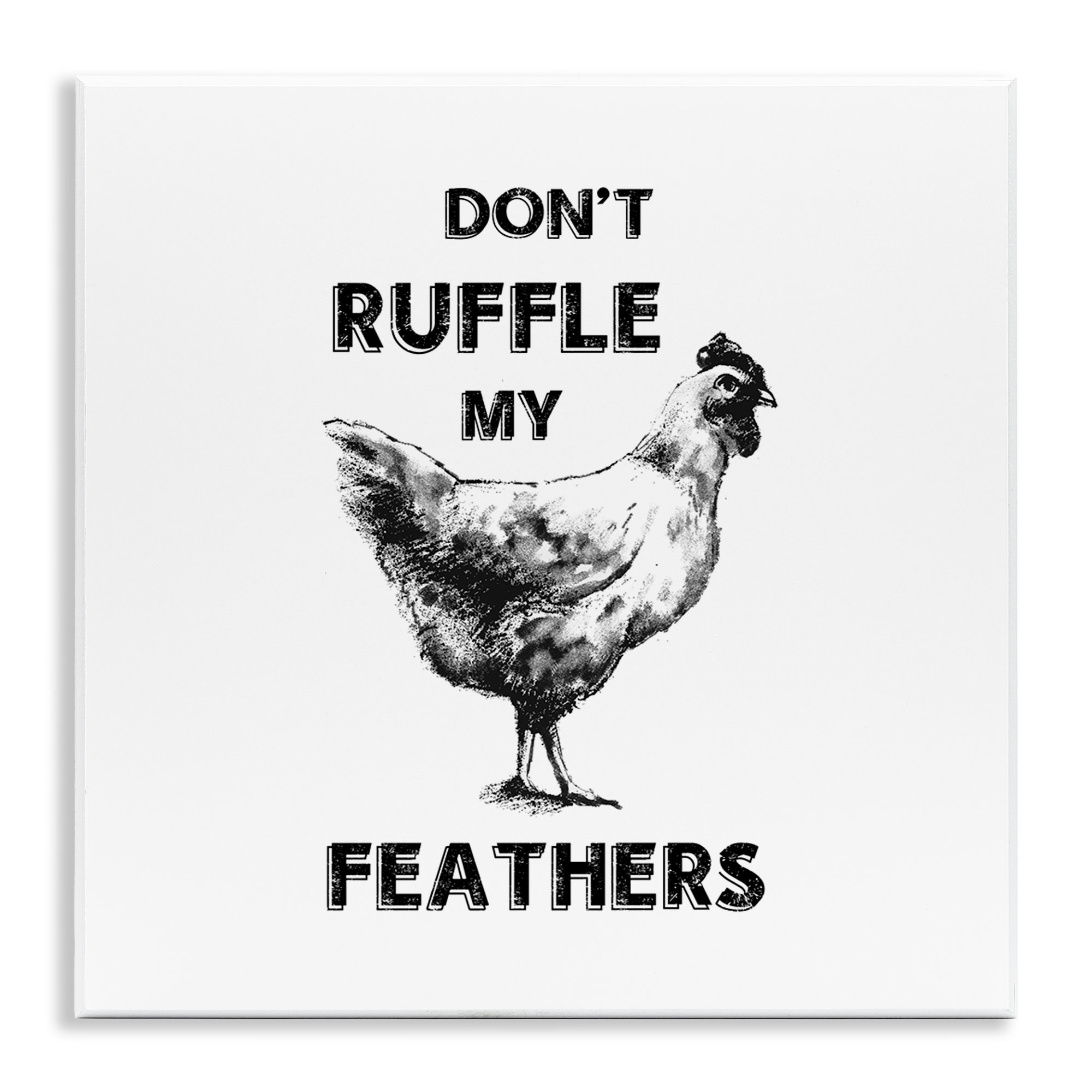 Stupell Industries Sassy Rooster Ruffled Feathers Wall Plaque Art by ...
