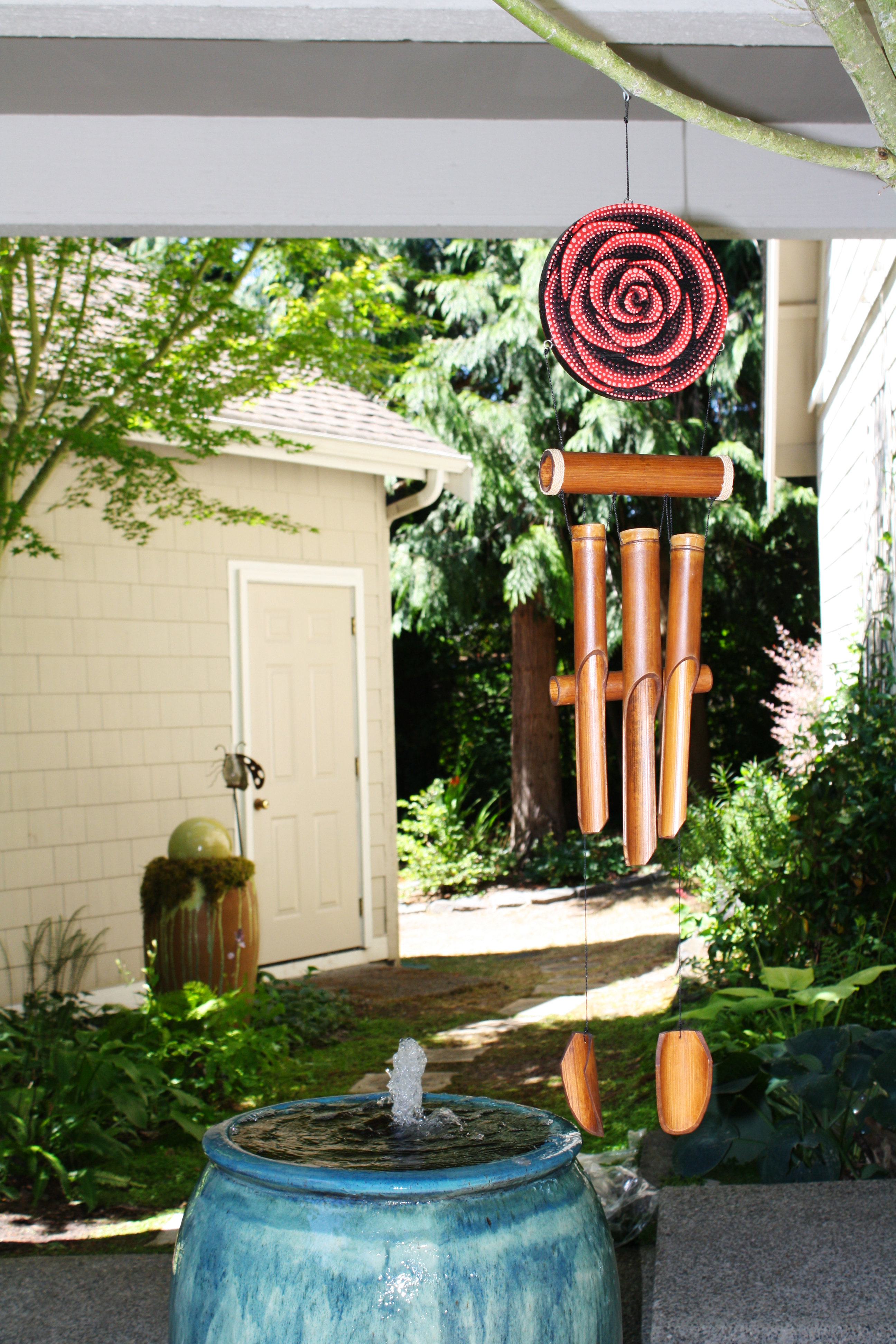 Cohasset Gifts & Garden Rose Harmony Bamboo Wind Chime | Wayfair