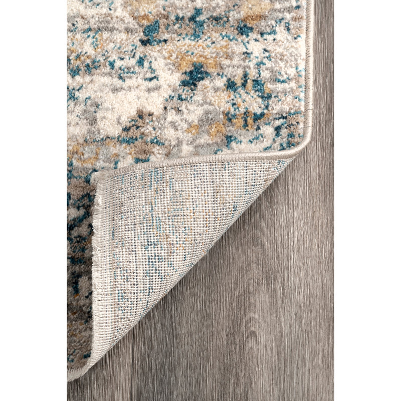 Ophelia & Co. Eugen Performance Beige/Blue Rug & Reviews | Wayfair