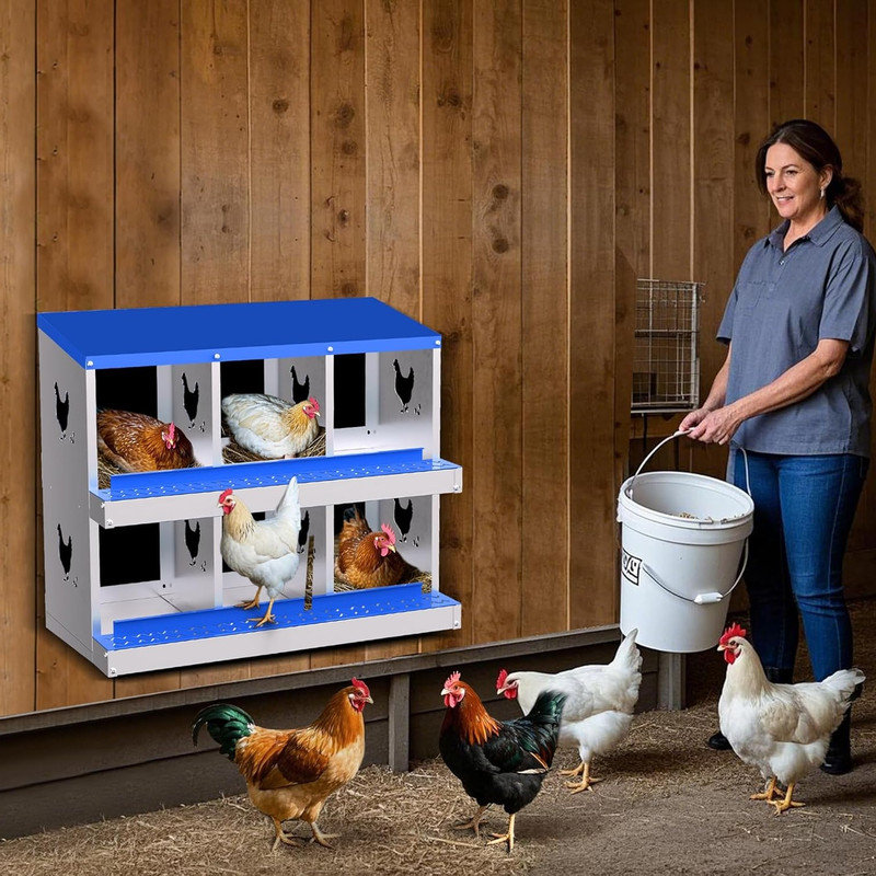 Tucker Murphy Pet™ Chicken Nesting Box with Removable Tray - Metal ...