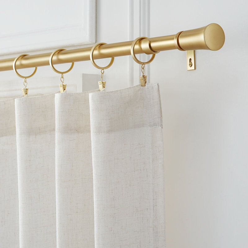 Mode Premium Collection 1 in Diameter Curtain Rod Set with Fluted ...
