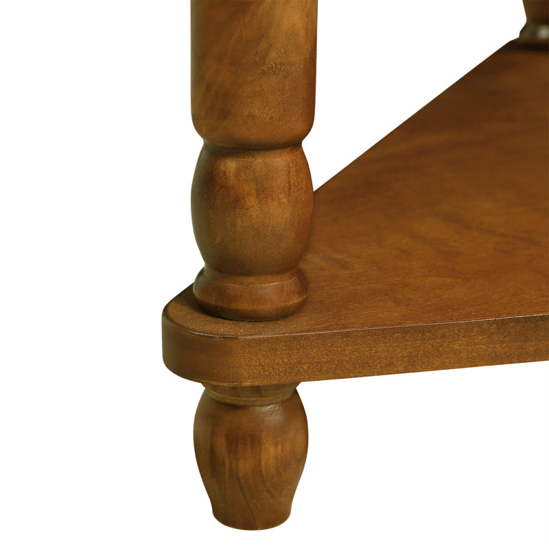 Darby Home Co 33.8'' Small Triangle Corner Table, Wood Corner Side ...