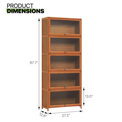 Winston Porter Kathaline 3 Tiers Rayon from Bamboo Bookcase Bookshelf ...
