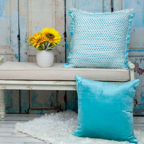 Dakota Fields Cannell Aqua Blue Throw Pillow | Wayfair