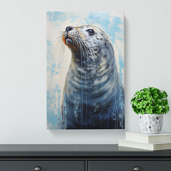 House of Hampton Seal Gestural Art | Wayfair.co.uk