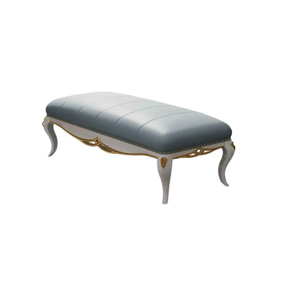 Romero European Light Luxury Leather Bed End Stool Genuine Leather ...