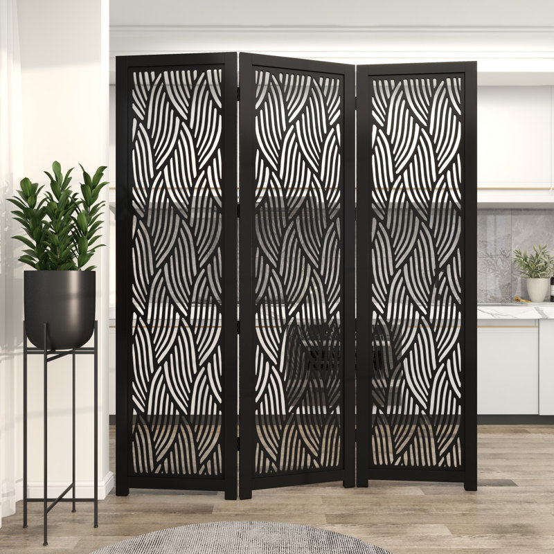 Lark Manor Anuva 59.63'' W x 79.75'' H 3 - Panel Folding Room Divider ...