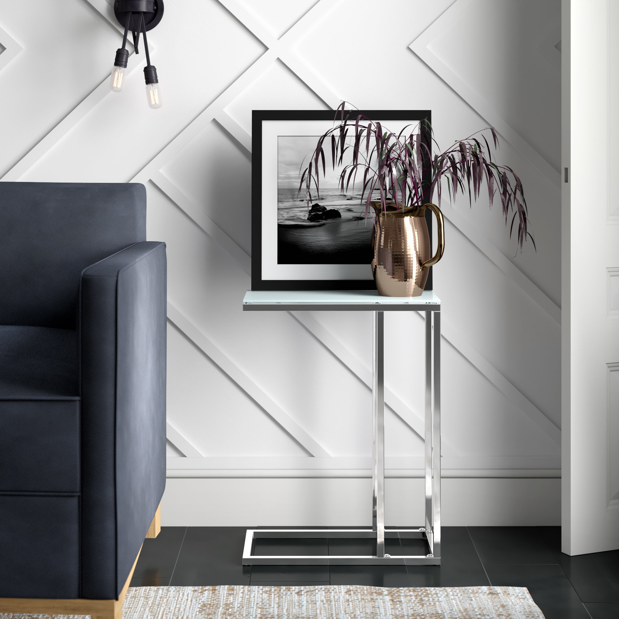 Wrought Studio™ Stella Glass Top Accent Table & Reviews - Wayfair Canada