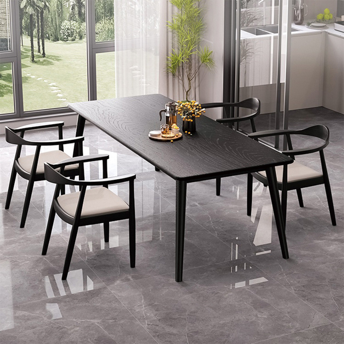 Waagy Durable all-solid wood table set - Wayfair Canada