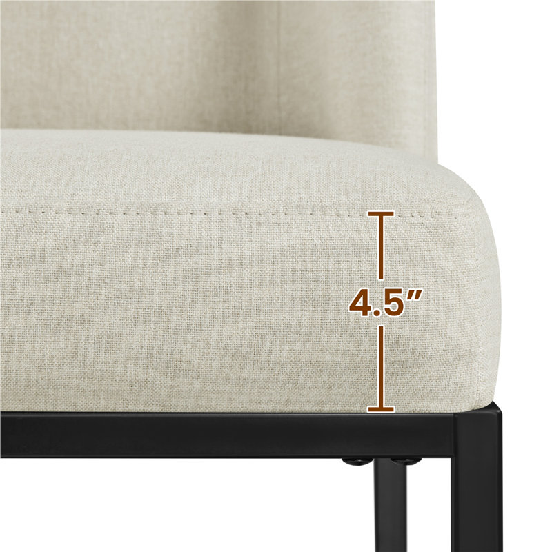 Wade Logan® Bortman Linen Parsons Chair in Beige & Reviews | Wayfair