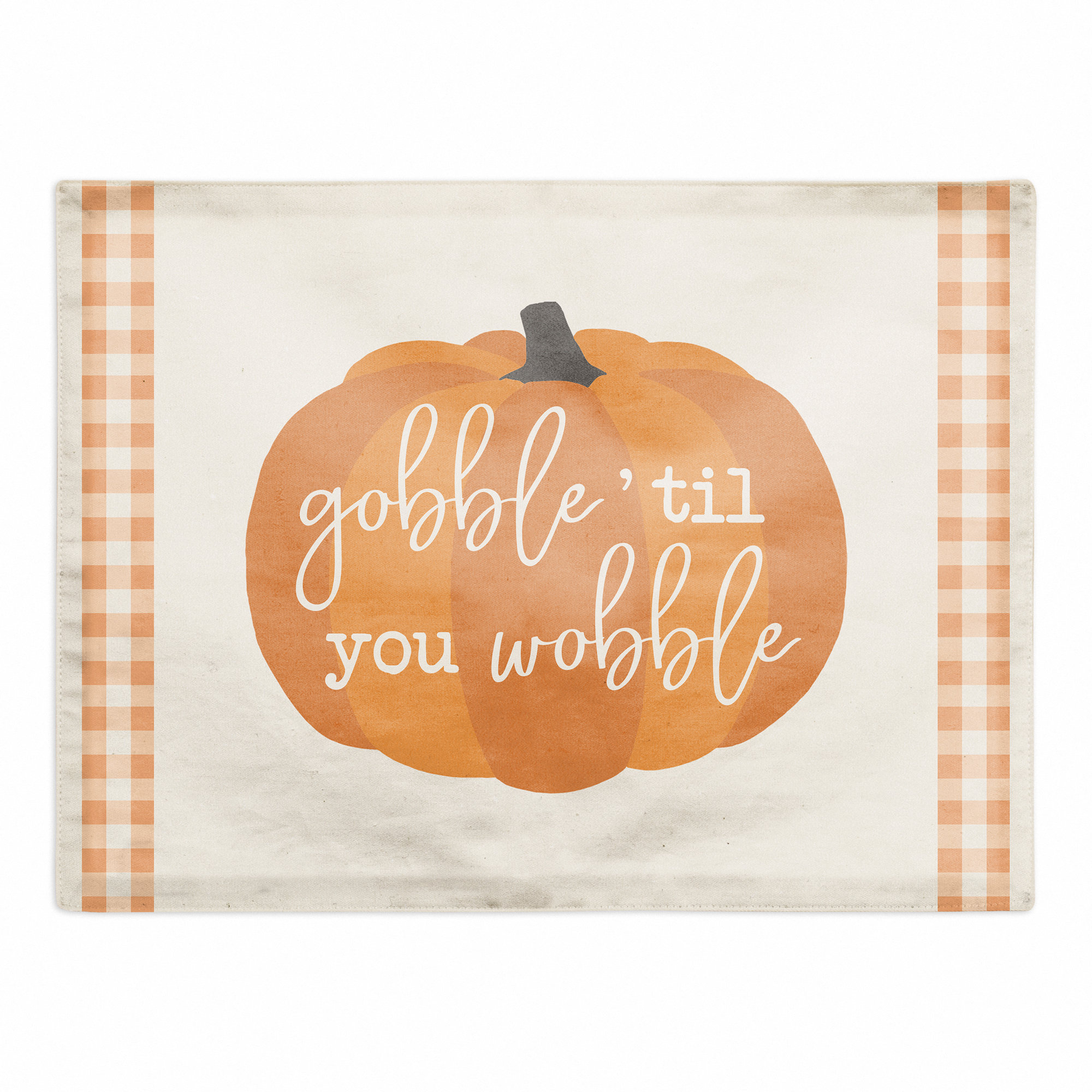 Gracie Oaks Gamble Gobble Wobble Pumpkin 14.5" Placemat | Wayfair