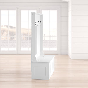 Red Barrel Studio® Aprameya Hall Tree 42'' Wide with Bench & Reviews ...