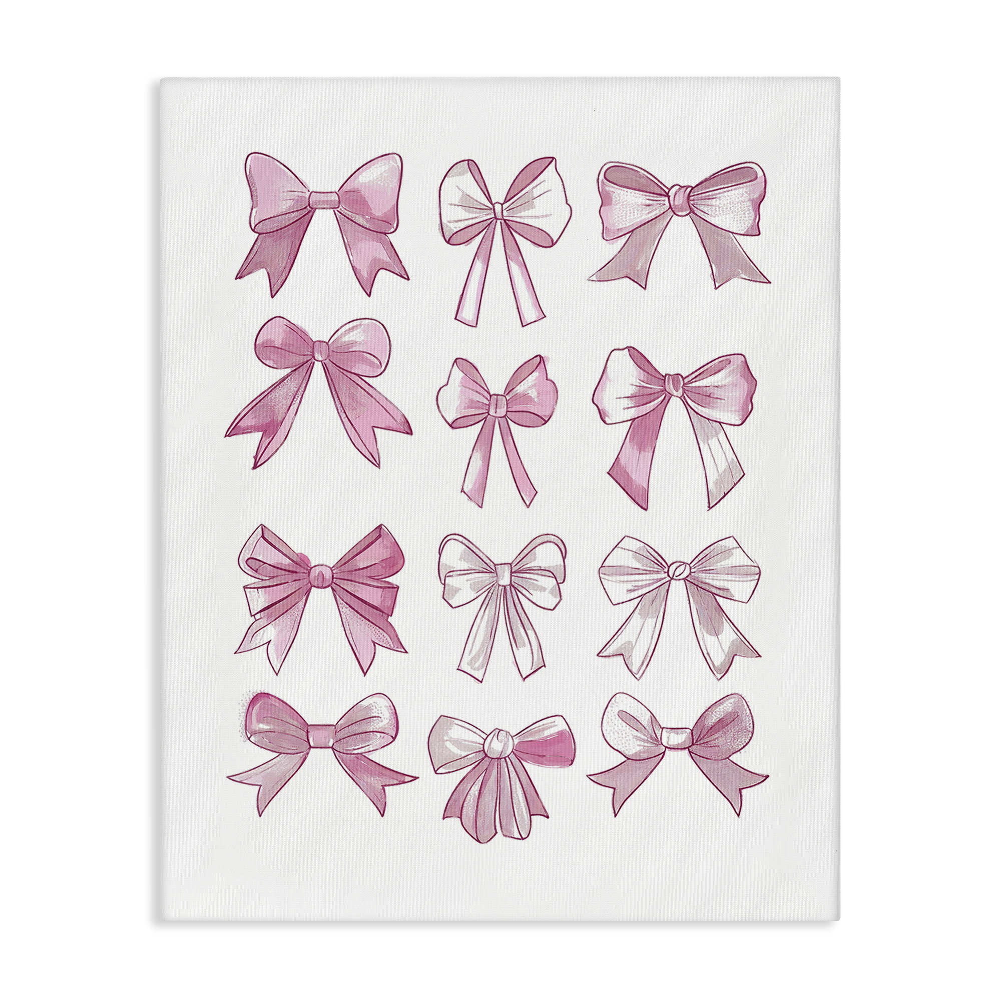 Gemma Violet Fabulous Bows Pattern Canvas Wall Art by Ramona Murdock ...