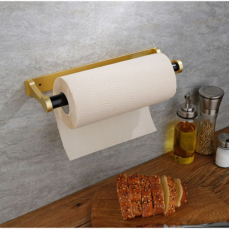 Everly Quinn Metal Wall/ Under Cabinet Mounted Paper Towel Holder | Wayfair