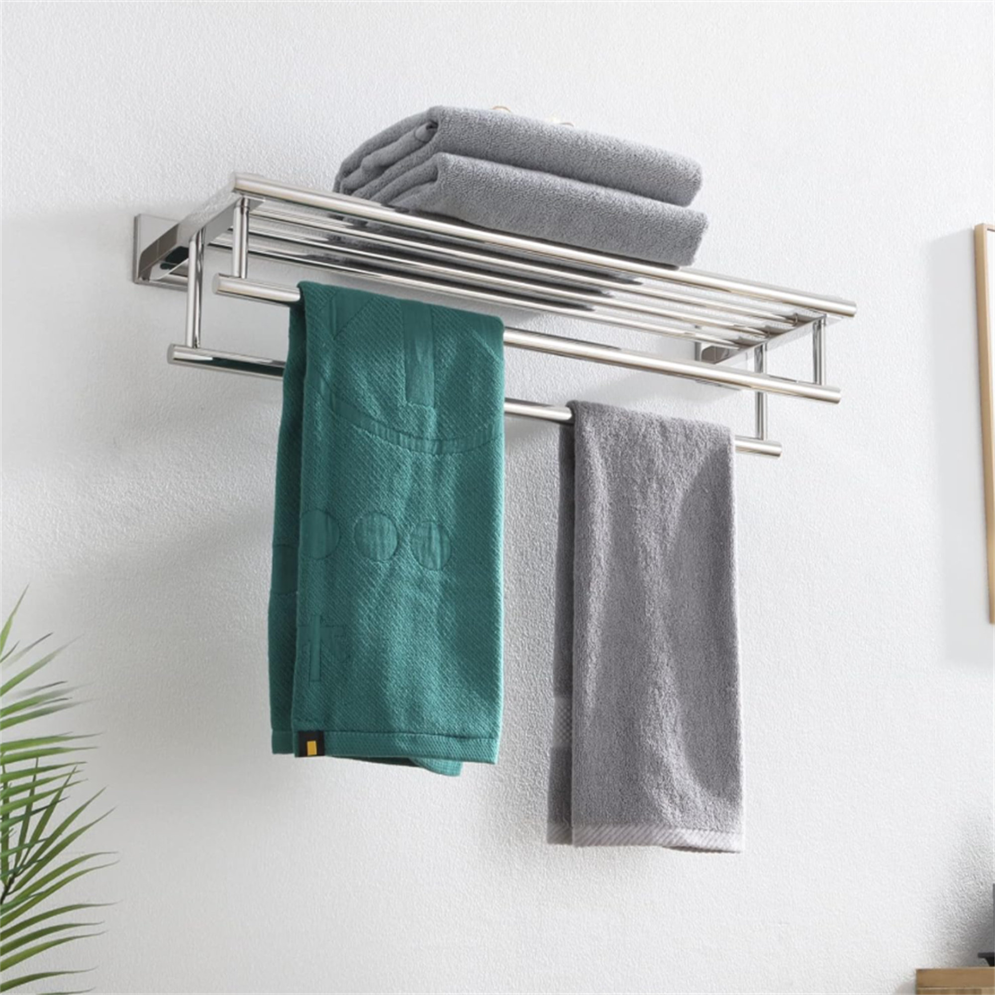 EXEBIL Bath Towel Rail Bathroom Towel Rack Towel Holder 24 Inch Towel ...