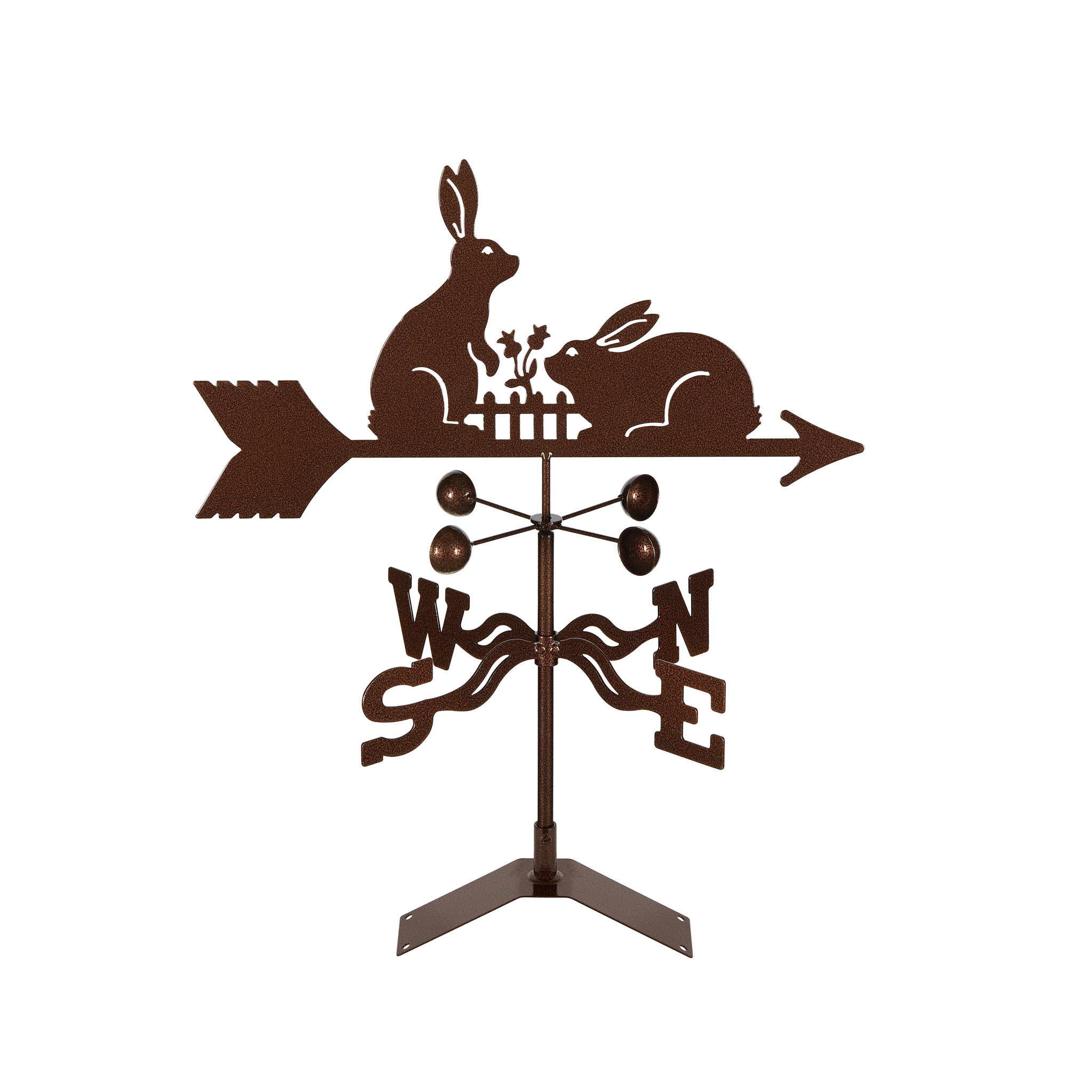 August Grove Fluery Rabbits with Fence Weathervane - Wayfair Canada