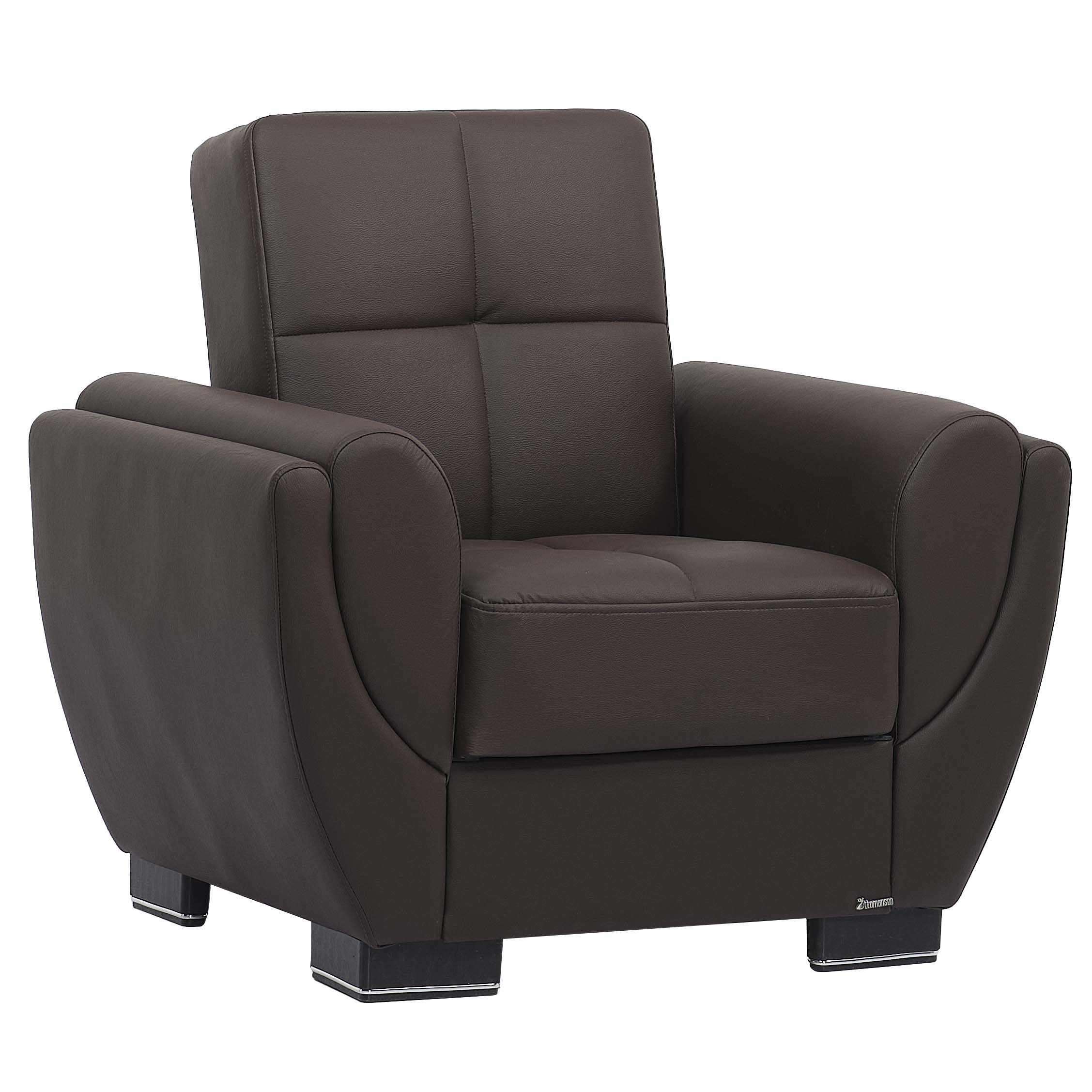 Orren Ellis Nadler Air Vegan Leather Upholstered Convertible 3-in-1 ...