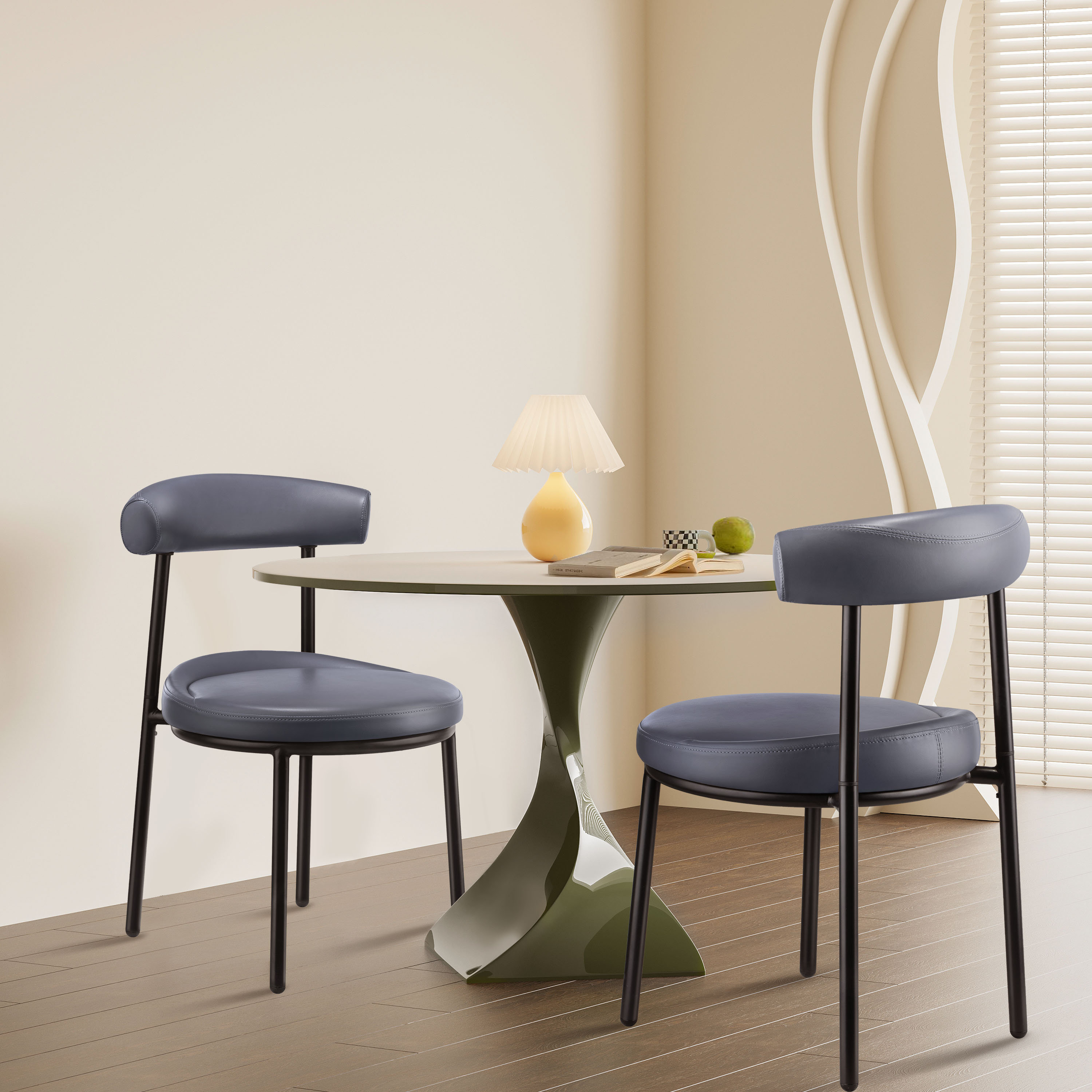 ALFA Furnishing Faux Leather Upholstered Dining Chairs (Set Of 2) | Wayfair