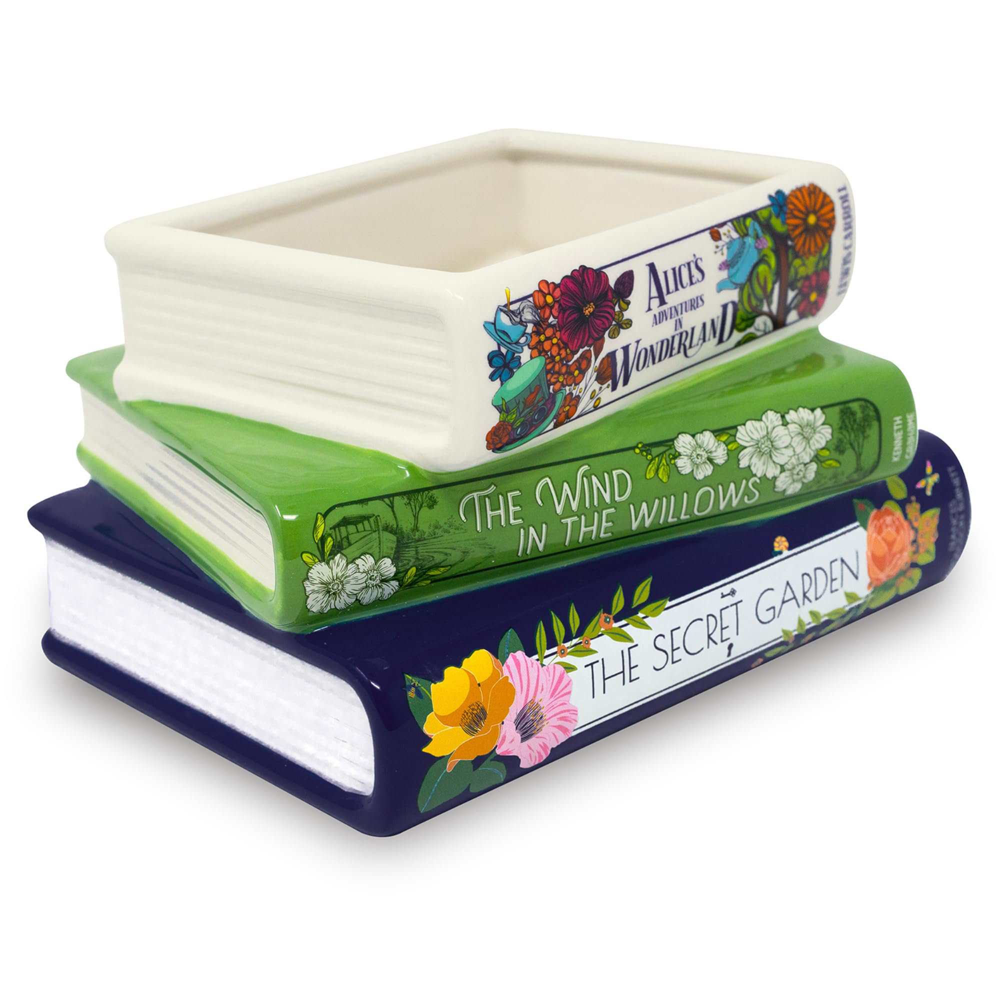 Red Barrel Studio® Small Book Shaped Decorative Planter, Ceramic ...