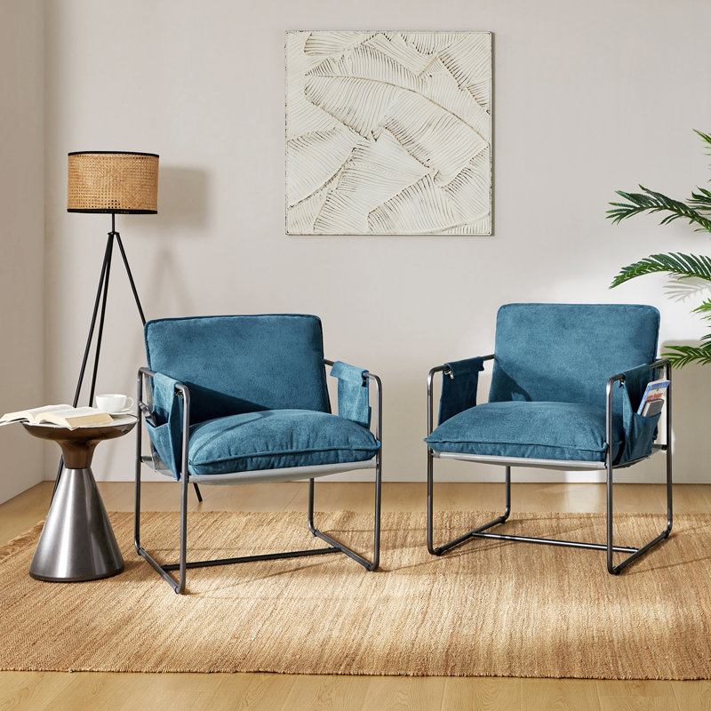 Ebern Designs Ruhee Modern Arm Chair with Storage Pockets & Reviews ...